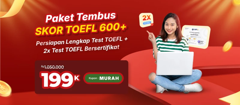 Promo Paket Tembus TOEFL 600+ | Englishvit.com